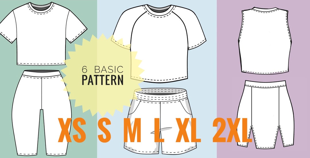 6 Pattern Basic PDF Sewing Patterns for Women / PDF Sewing Patterns for ...