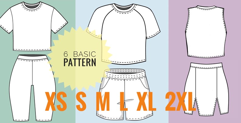 6 Pattern Basic PDF Sewing Patterns for Women / PDF Sewing - Etsy