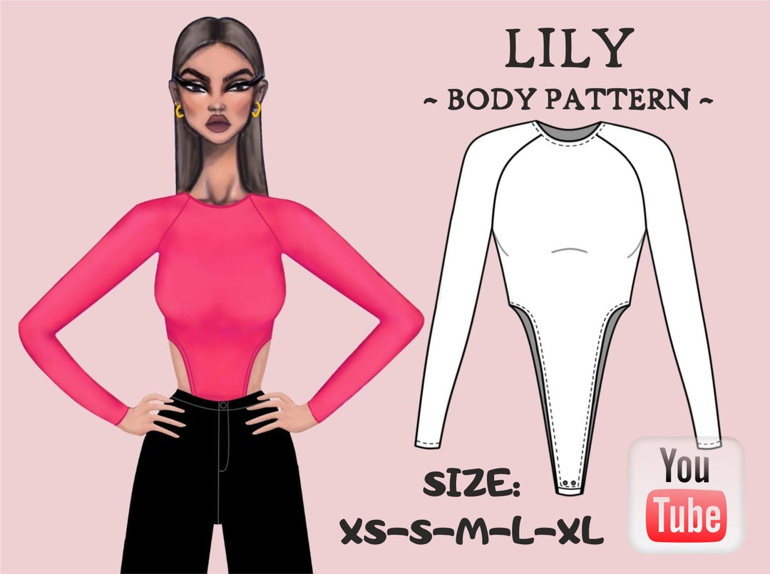 Body PDF Pattern Sewing Patterns Basic Woman Body Pdf Pack Size Xs - Xl ...