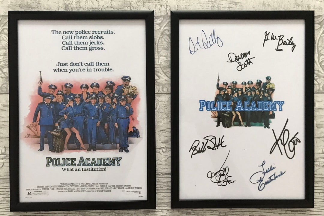Police Academy A4 Glossy Film Poster and Autographs. - Etsy