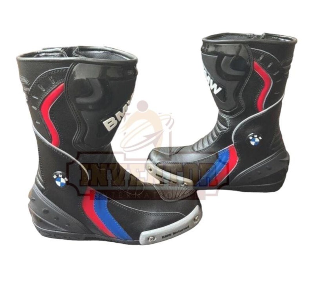 BMW Handmade Motorbike Boots|custom Made Motorbike Racing Riding ...