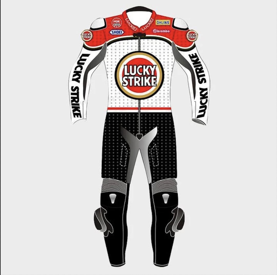 Customised Lucky Strike Leather Suit Top Quality - CE Approved ...