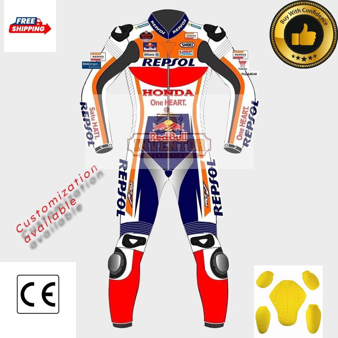 Honda Repsol Motorbike Suit Great Quality Extra Layer Protection - CE ...
