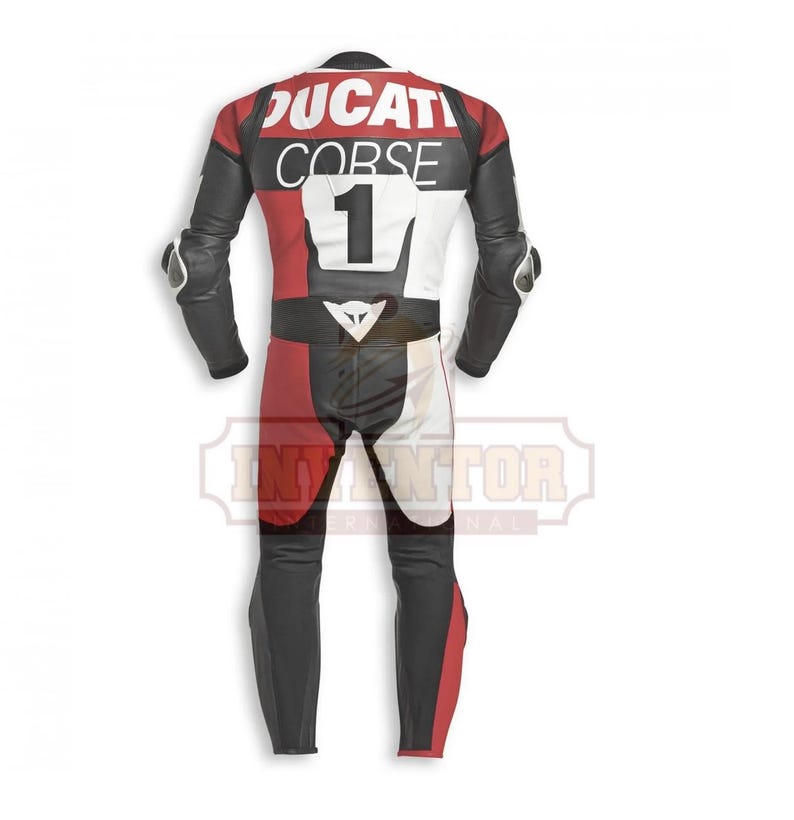 Ducati Motorbike Leather Suit CE Approved Suit With Protective Armours ...