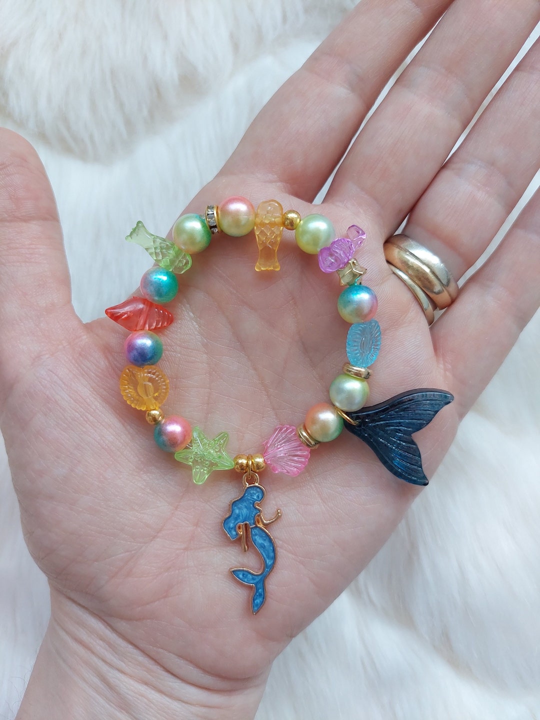 Make Your Own Mermaid Bracelet, Girls Diy Jewellery, Mermaid Party ...