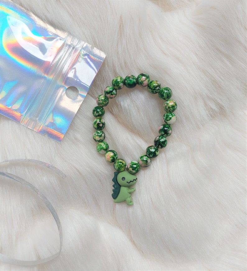 Make Your Own Dinosaur Bracelet, Kids Diy Jewellery, Dinosaur Party ...