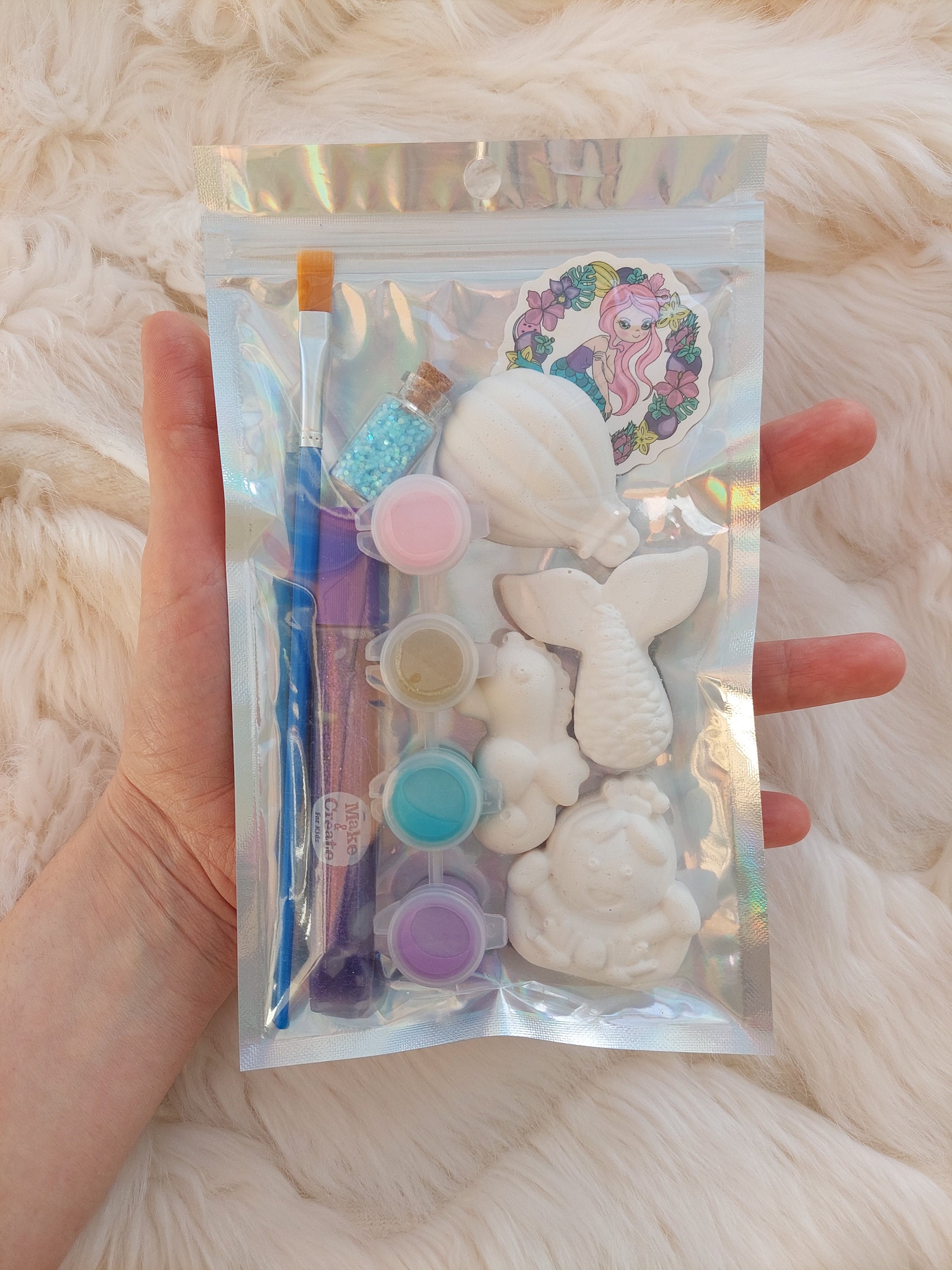 Paint Your Own Mermaid Figures Craft Kit: Party Favor - Etsy