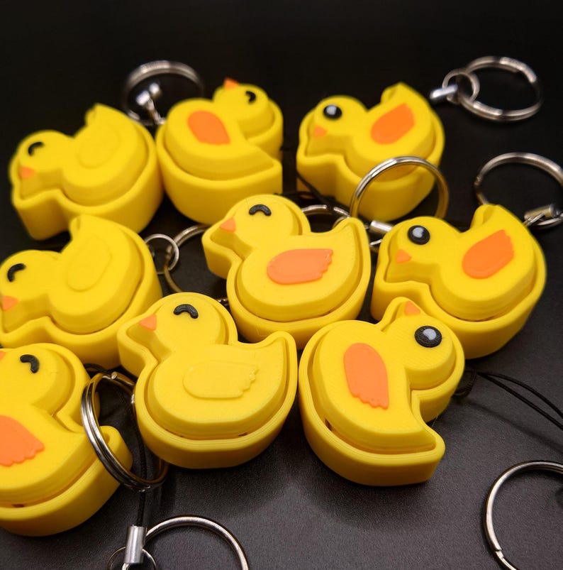 Clicky Duck Fidget Toy - 3D Printed Keyboard Switch Fidget Keyring ...