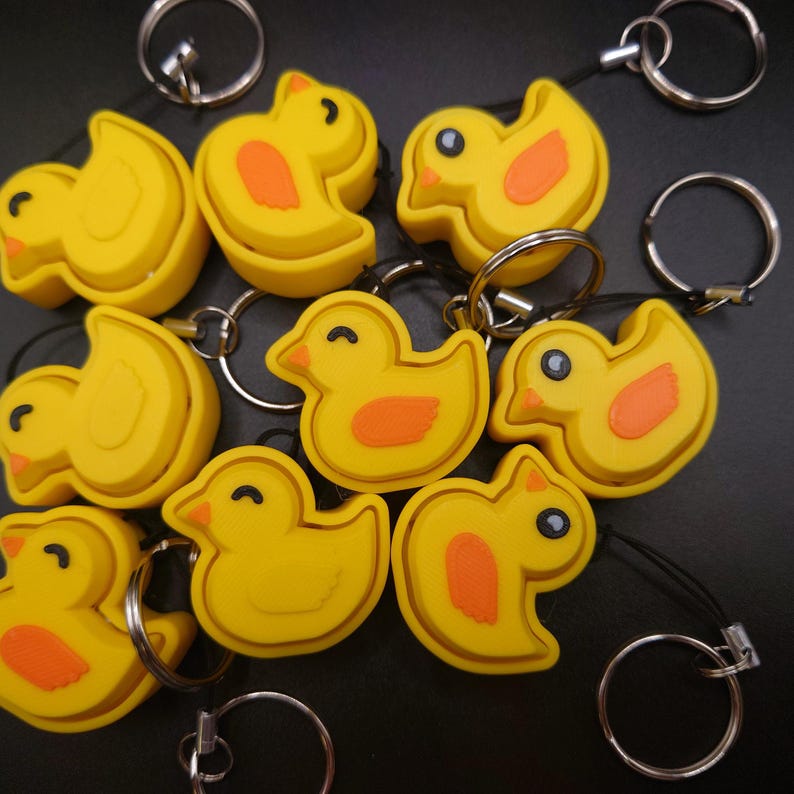 Clicky Duck Fidget Toy - 3D Printed Keyboard Switch Fidget Keyring ...