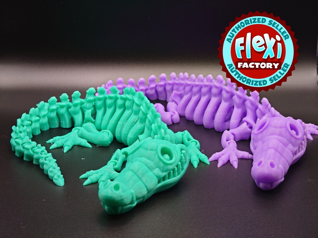 3D Printed Flexi Crocodile Fidget Toy Gift Desk Toy - Etsy