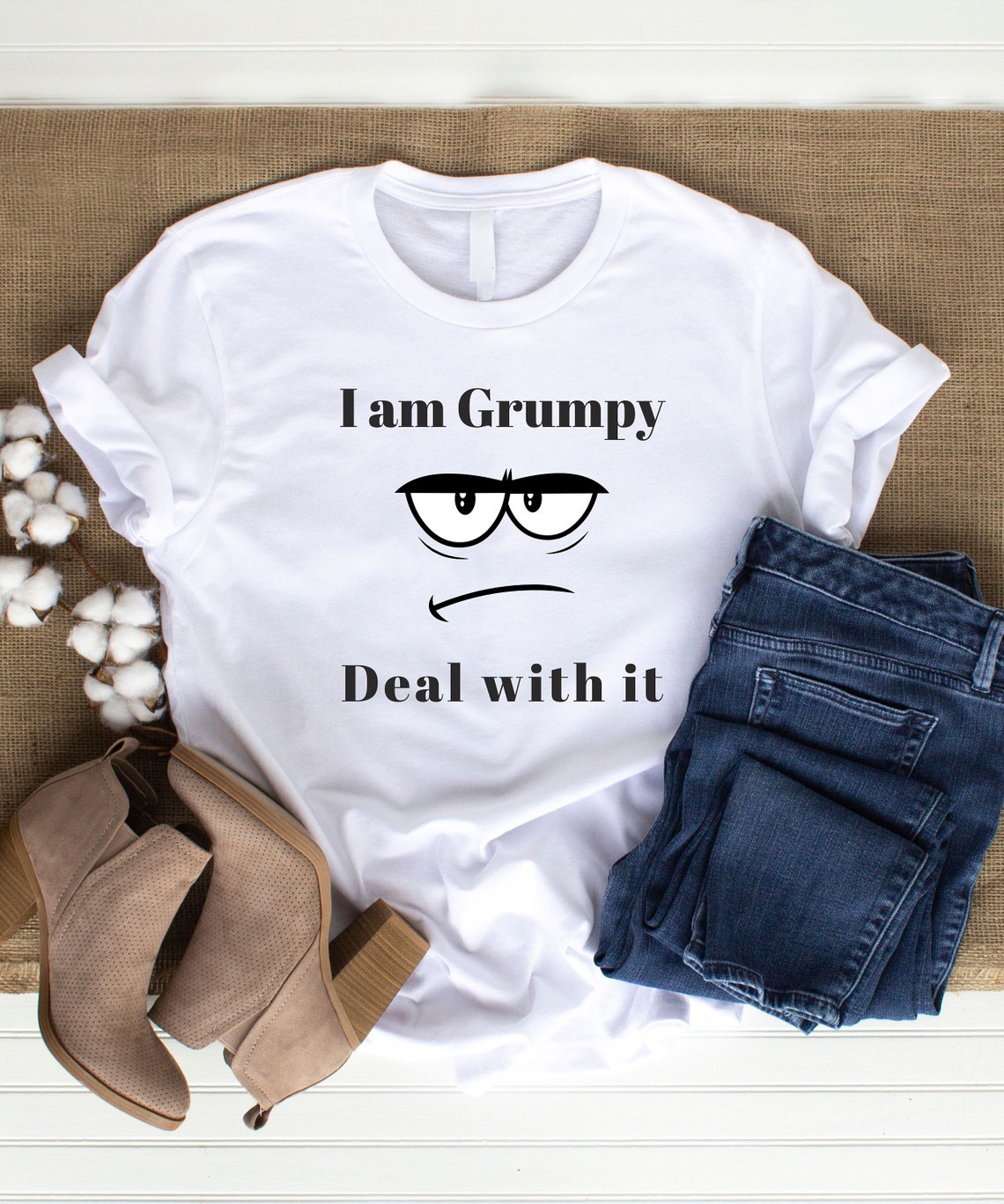 Grumpy Face Svg, Png. Funny, Humorous, Grouchy Bad-tempered Humour ...