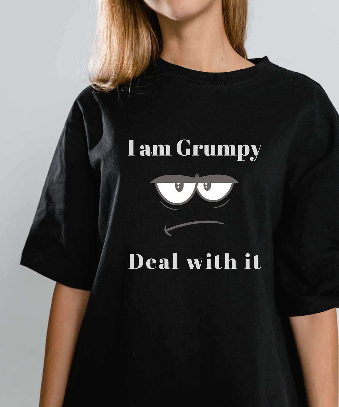 Grumpy Face Svg, Png. Funny, Humorous, Grouchy Bad-tempered Humour ...