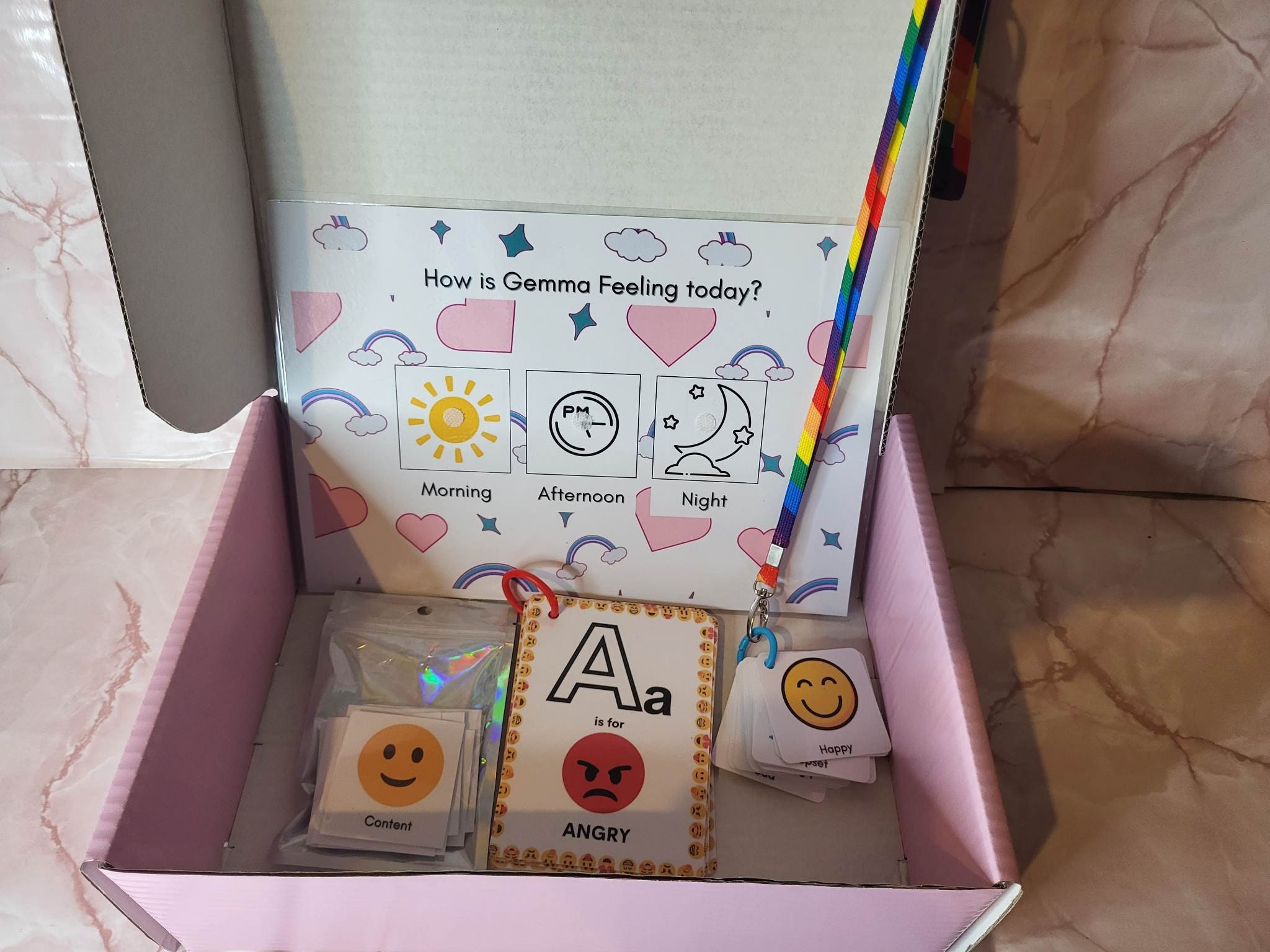 Emotion Big Bundle Emotion Chart and Cards, Lanyard and Emotion ...