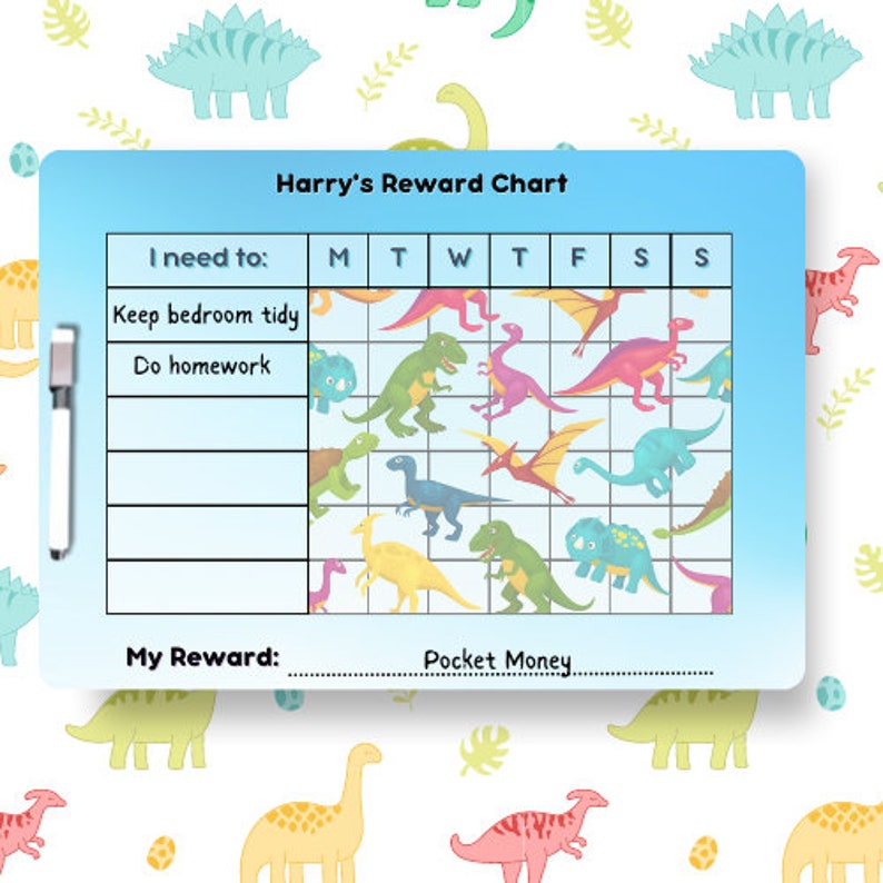 Personalised Reward Chart for Children Re-usable - Etsy UK