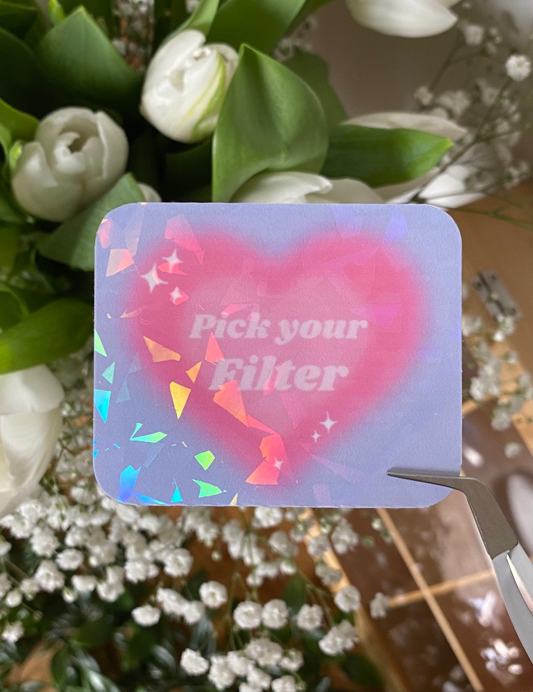 BTS Jimin « pick Your Filter » Holographic Sticker / Cute Kpop Sticker ...