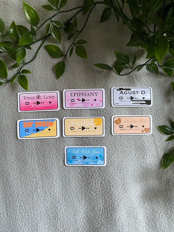 BTS Stickers playlist / Solo BTS Songs / Autocollants BTS - Etsy