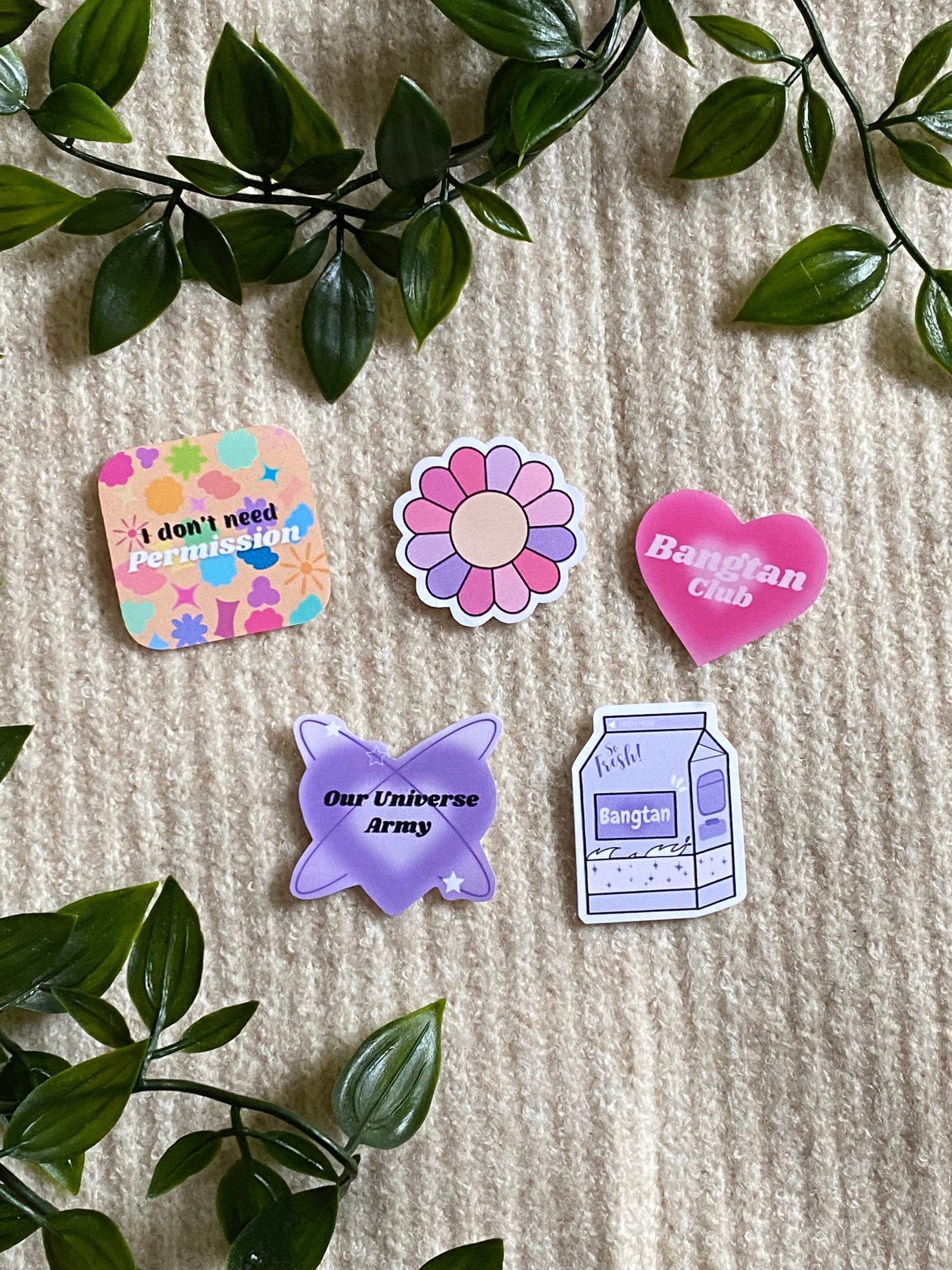 Set of 5 BTS Stickers / Scrapbooking Stickers / Cute Kpop - Etsy