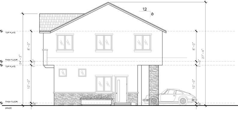 Semi-detached House - 6 Bedroom, 4 Bath | PDF, DWG, JPG Architectural ...