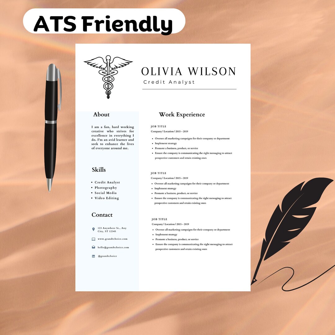 Nurse Resume, 3 Pages Resume Template, Ats Friendly, Rn Resume, Ats ...