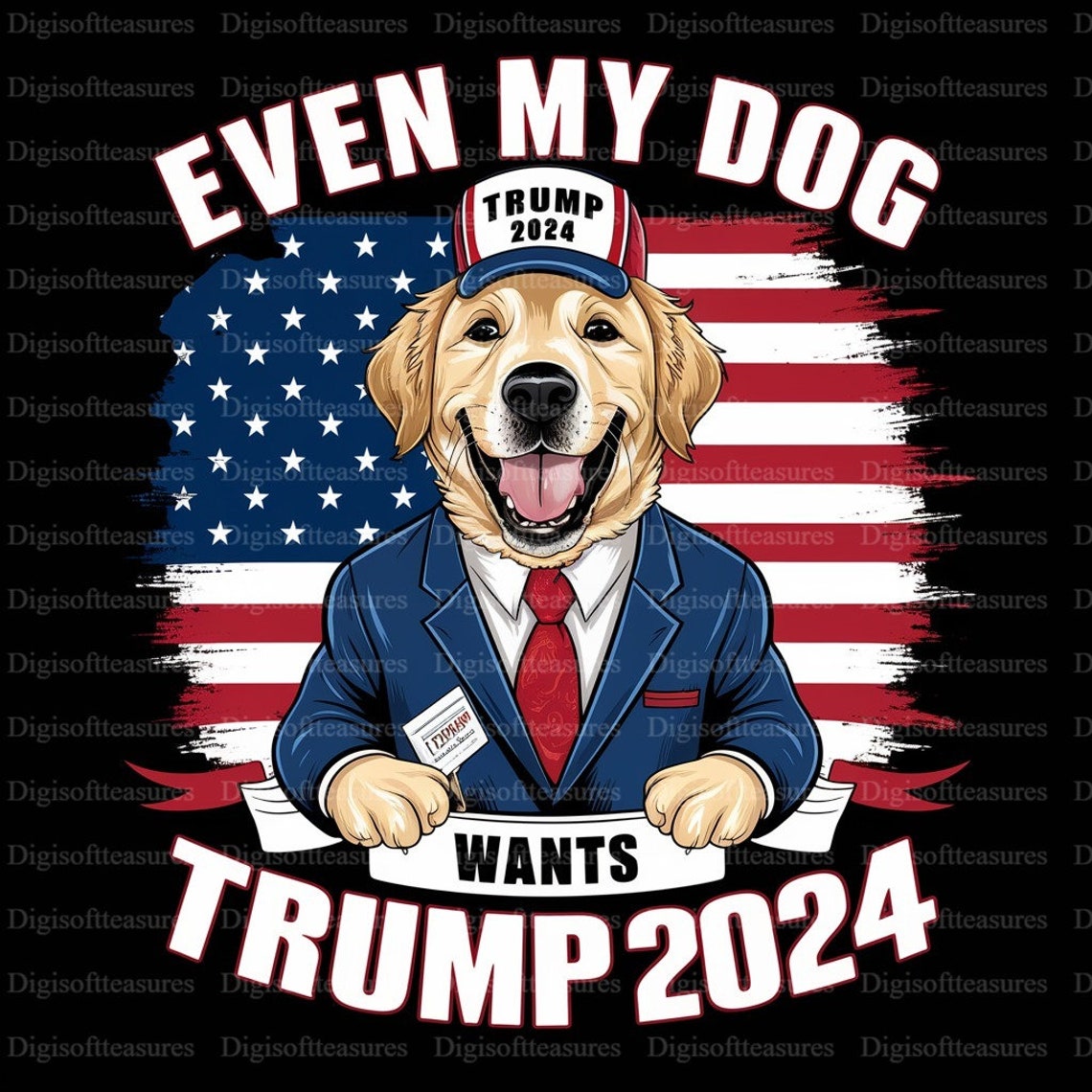 Even My Dog Wants Trump 2024 Svg, Trump 2024 Dog American Svg, American ...