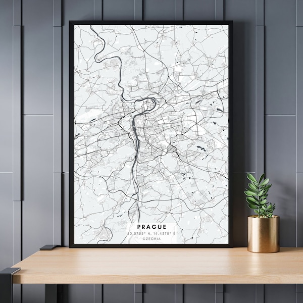 Prague Map Print - Etsy