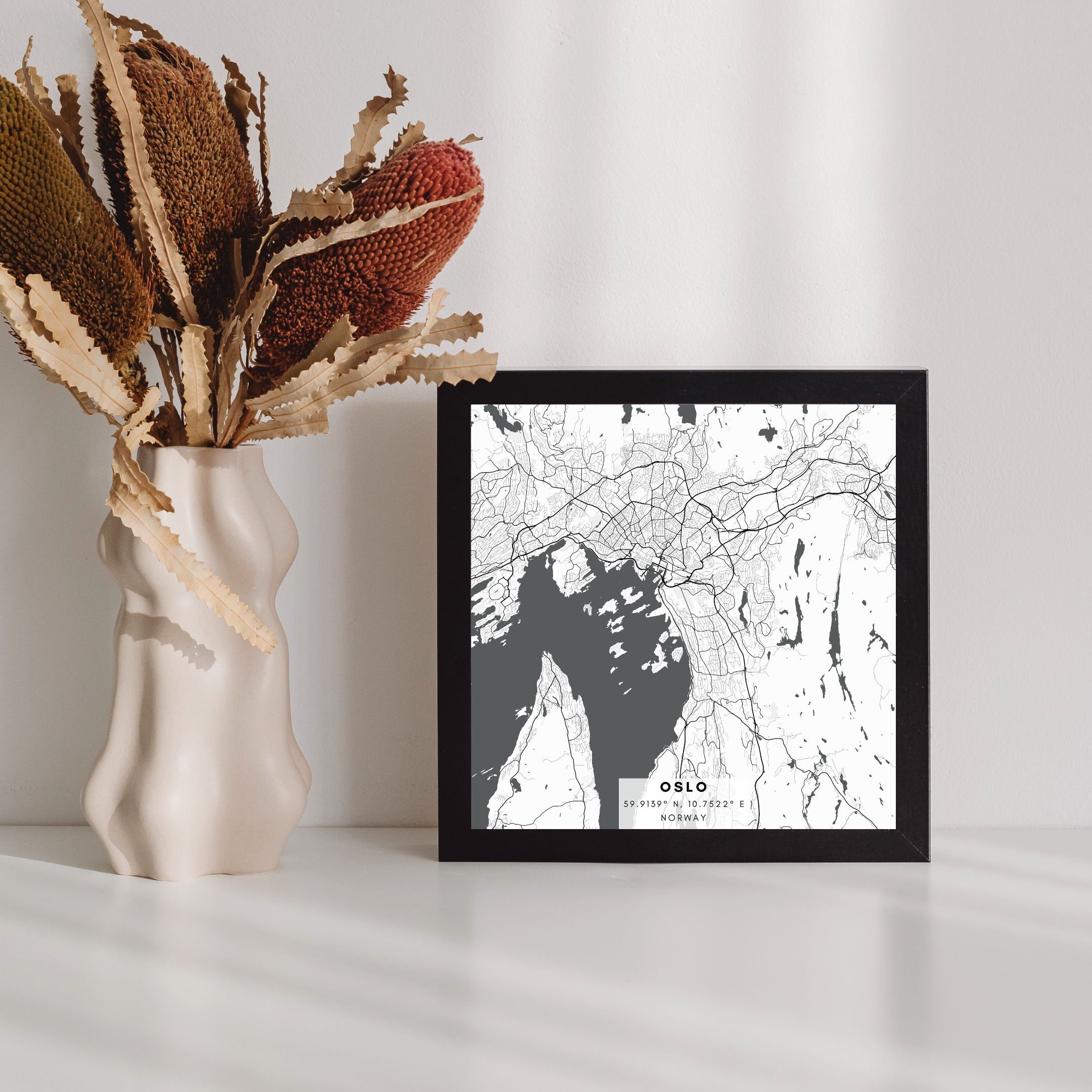 OSLO City Map, NO, Norway, Town Map, Minimalist Map Poster, Gift for Him, Minimalist Map Art ...