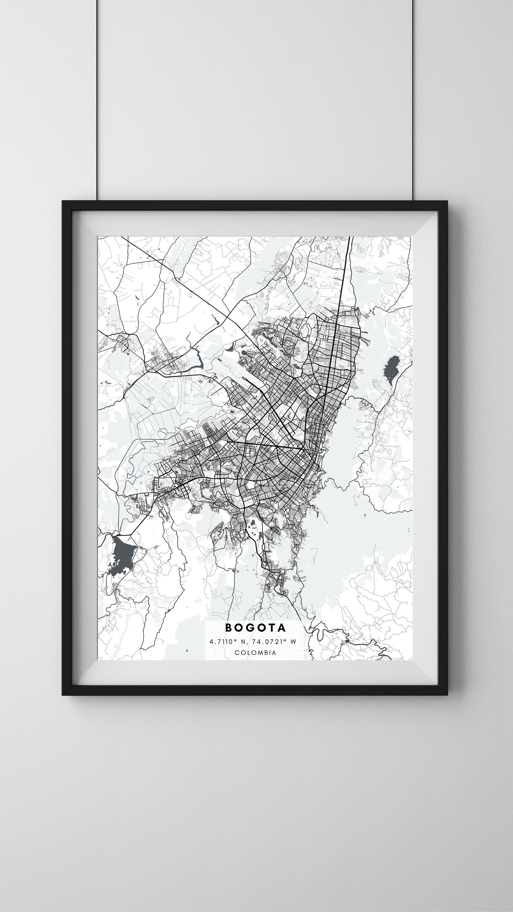 Bogotá City Map Colombia CO Town Map Minimalist Map - Etsy Australia