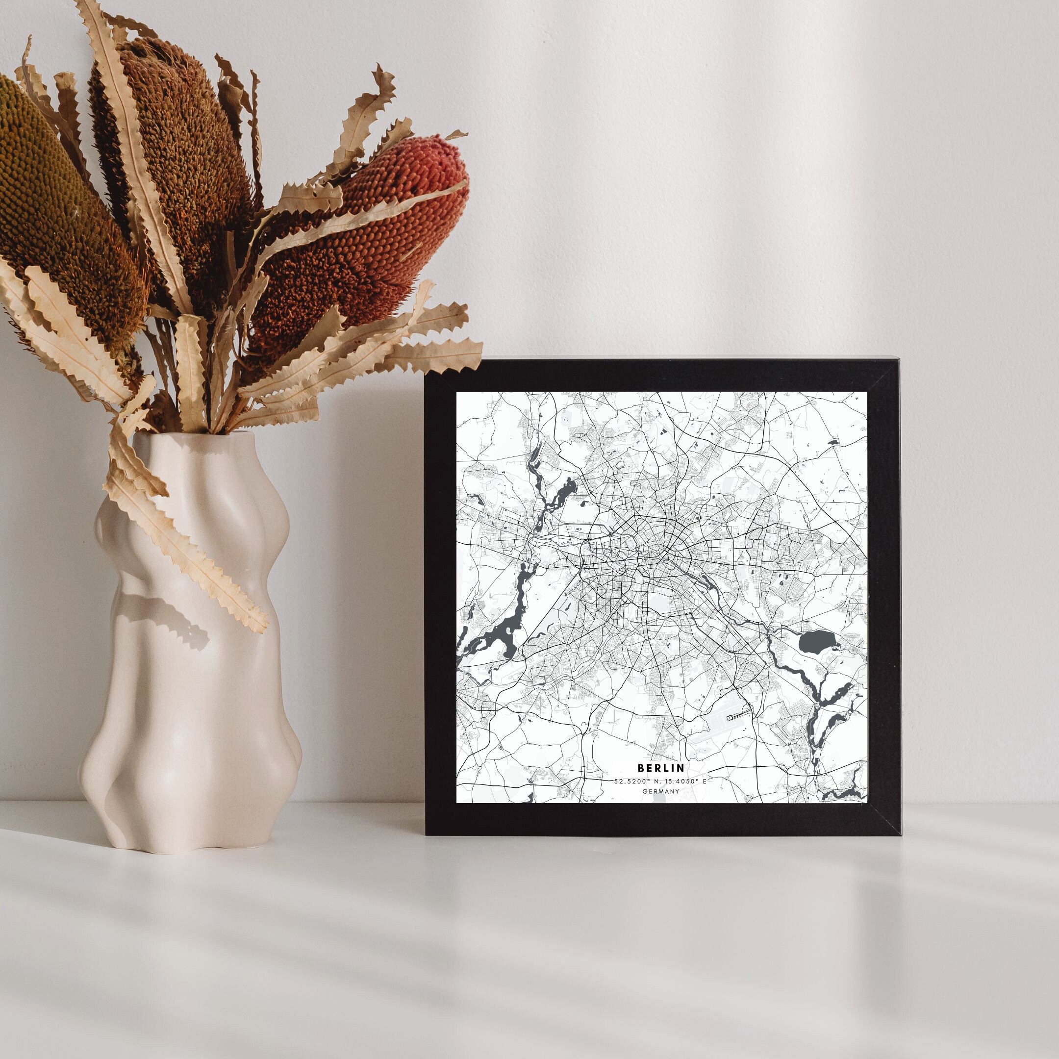 BERLIN City Map Germany DE Town Map Minimalist Map Poster - Etsy