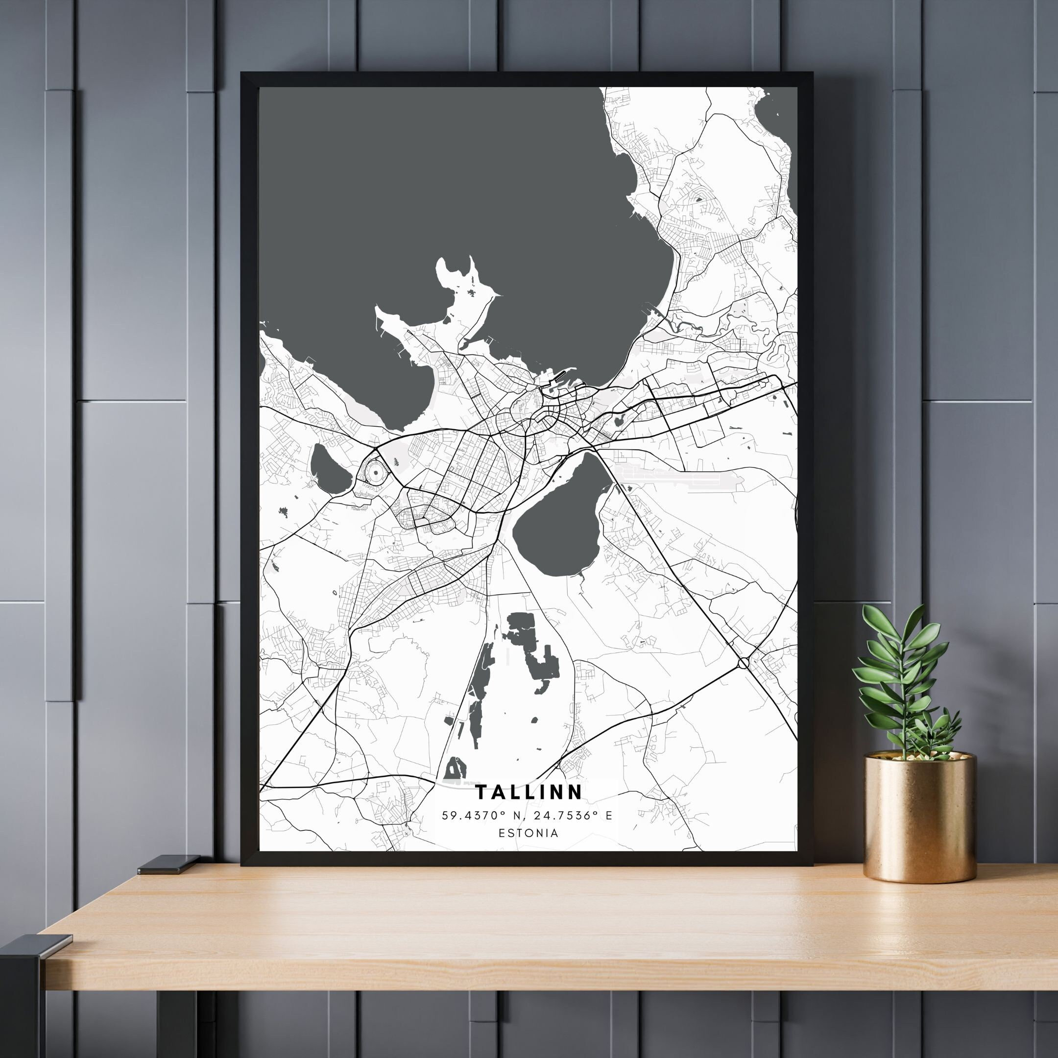 TALLINN City Map, EE, Estonia, Town Map, Minimalist Map Poster, Gift ...