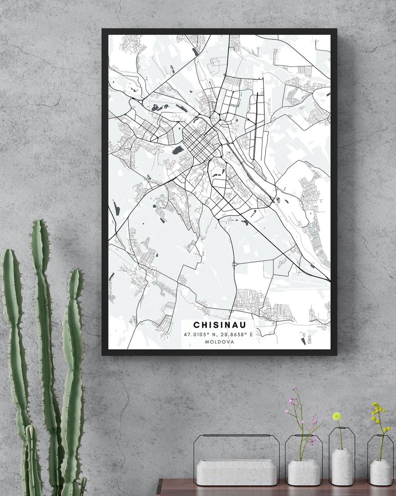 CHISINAU City Map MD Moldova Town Map Minimalist Map - Etsy