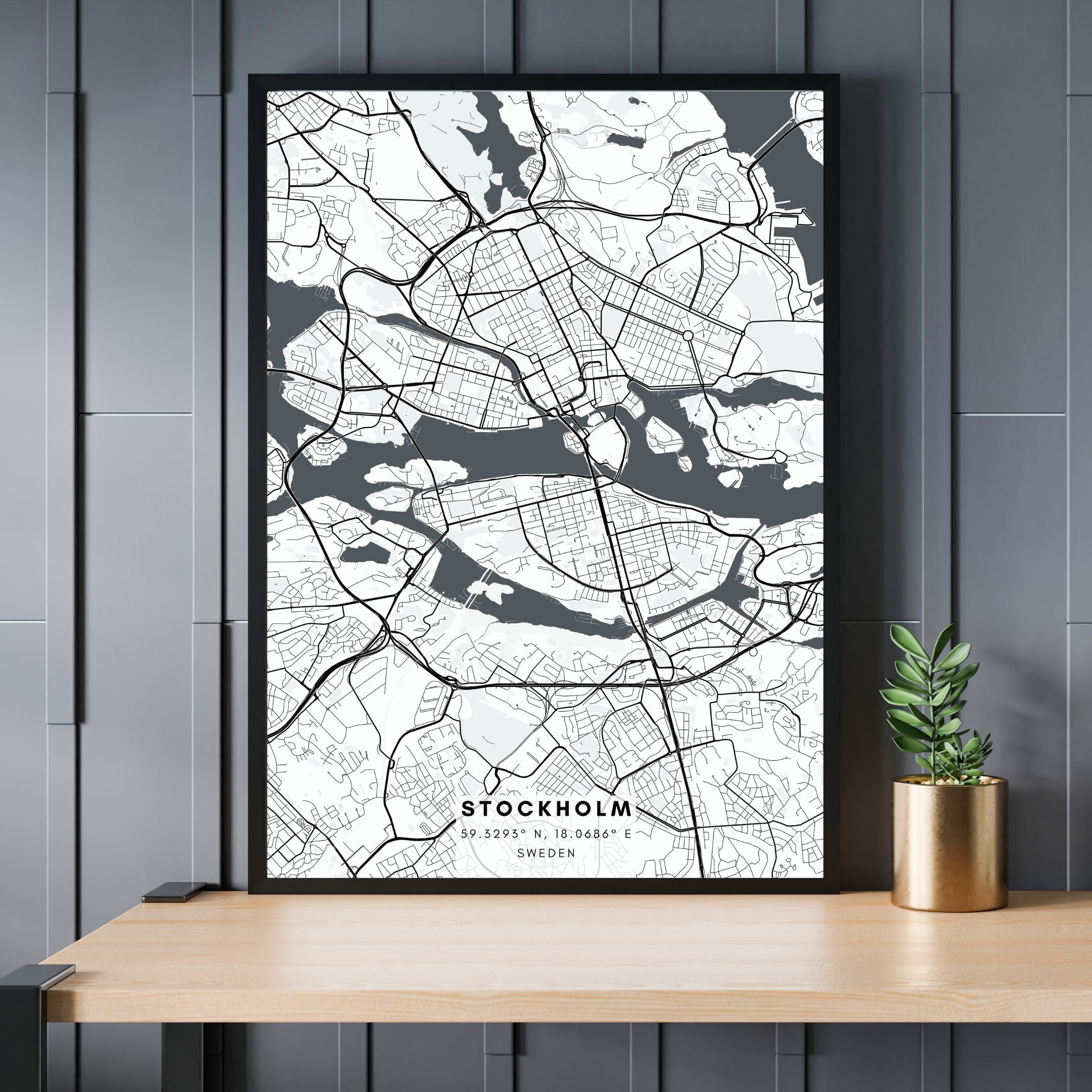 STOCKHOLM City Map, Sweden, SE, Town Map, Minimalist Map Poster, City ...