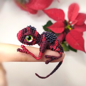 Pattern Lizard Booch Crochet DIY Tutorial in English - Etsy