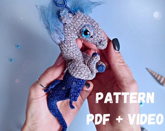 Pattern Water Dragon Crochet DIY Tutorial in English - Etsy