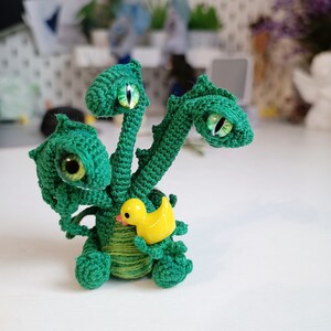 Pattern Hydra Three Heads Dragon Amigurumi Crochet DIY Tutorial in ...