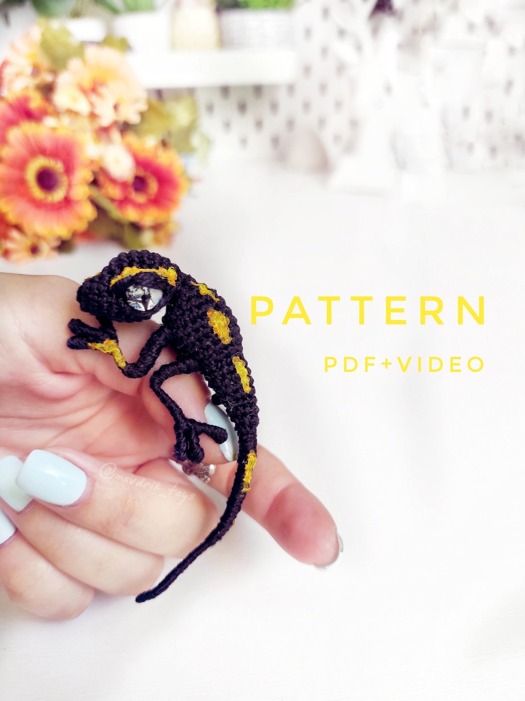 Pattern Salamander Crochet DIY Tutorial in English - Etsy Australia
