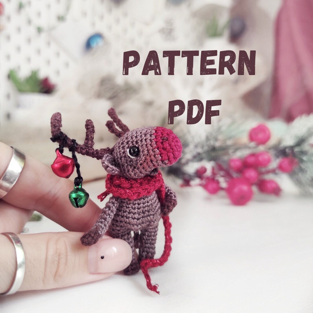 Pattern Christmas Deer Crochet DIY Tutorial in English - Etsy