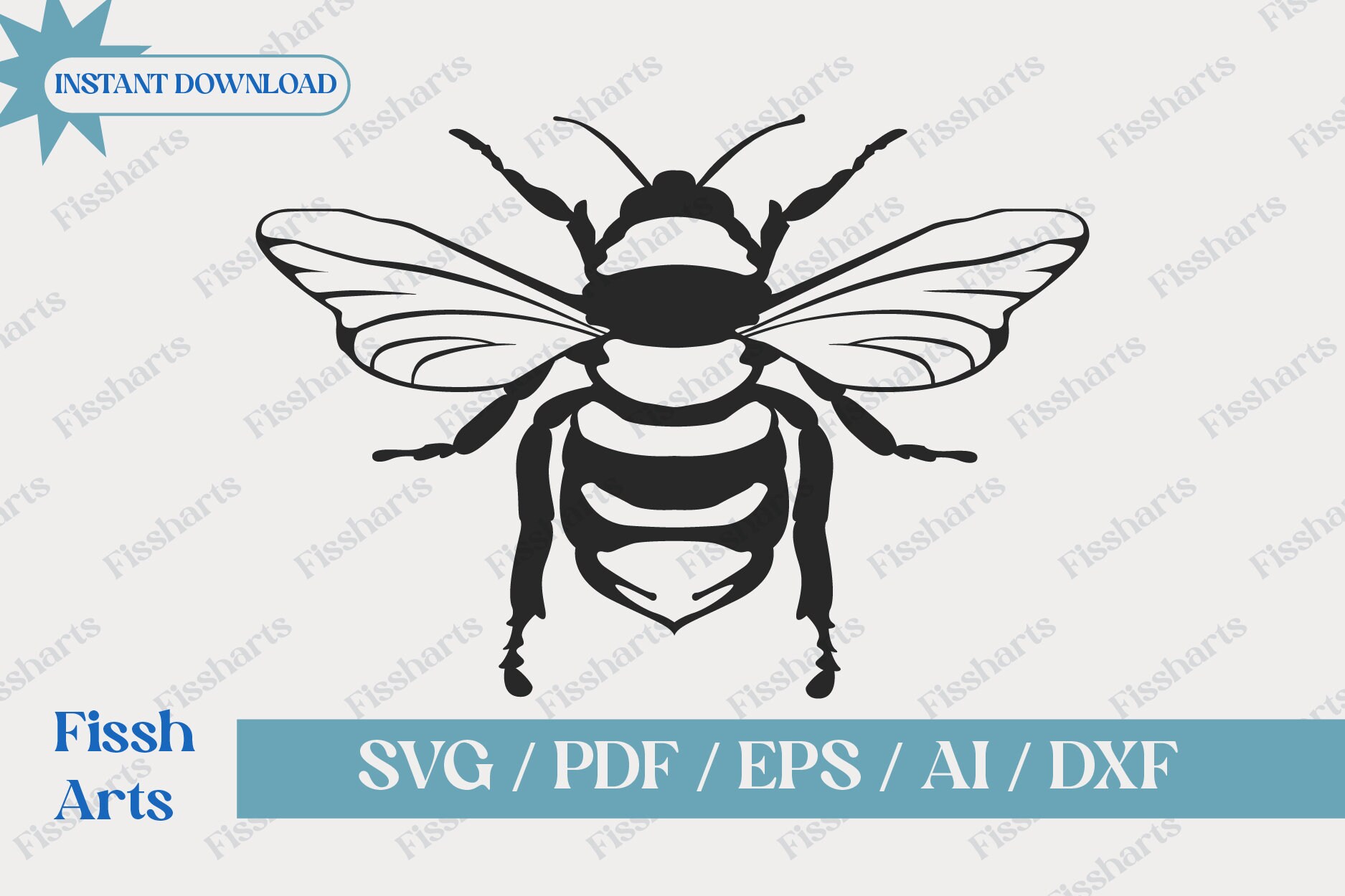 Bee SVG Cut File - Bee Pattern - Stencil Templates - Silhouette ...