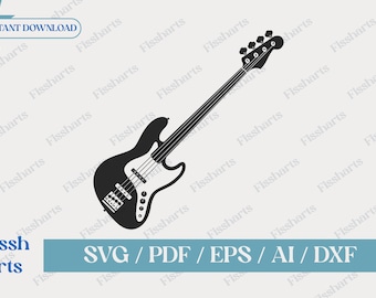 Bass Guitar SVG Bass Guitar Cut File Bass Guitar DXF Bass - Etsy Hong Kong