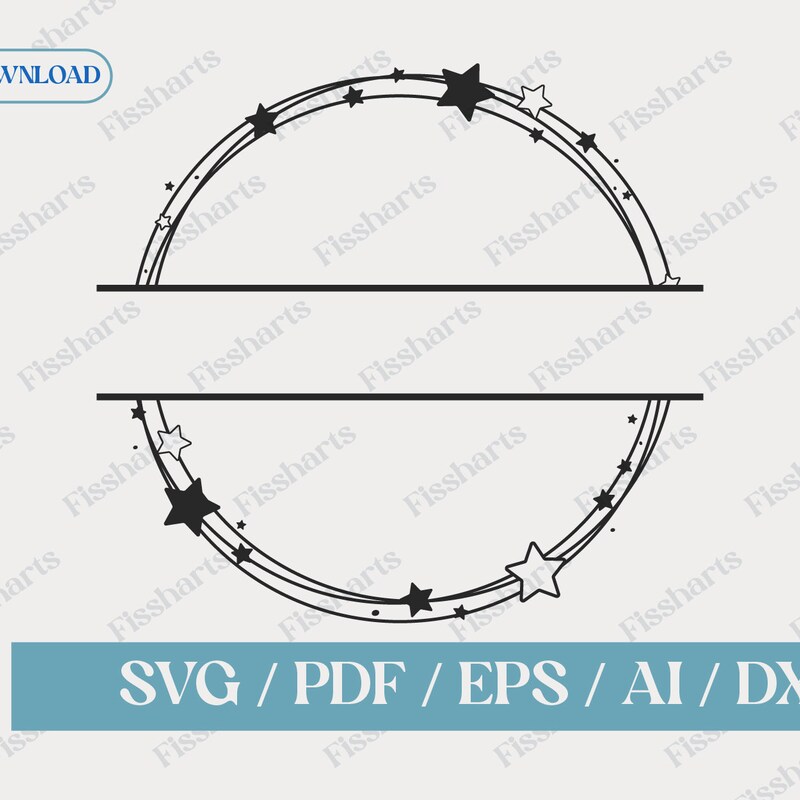 Star Split Monogram - Etsy