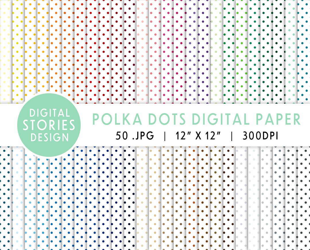 Polka Dots Digital Paper | Scrapbook Papers | Seamless Paper ...