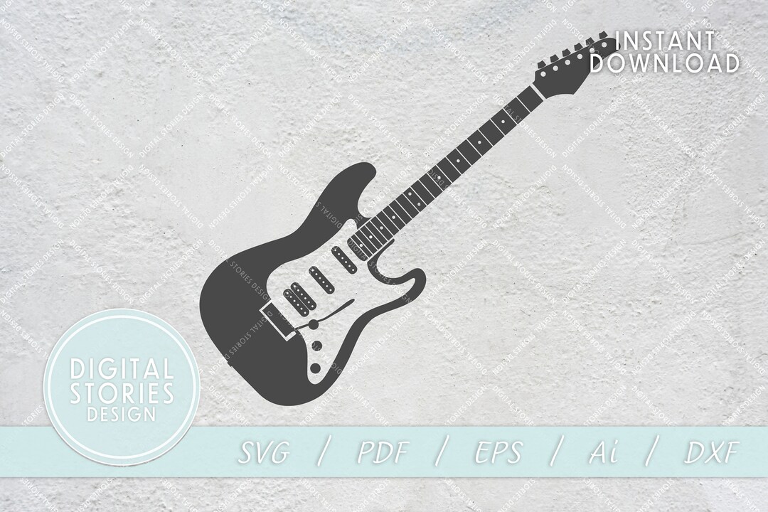 Guitar Shape Vector Cut File | Guitar Shape Logo | Guitar Shape Icon ...