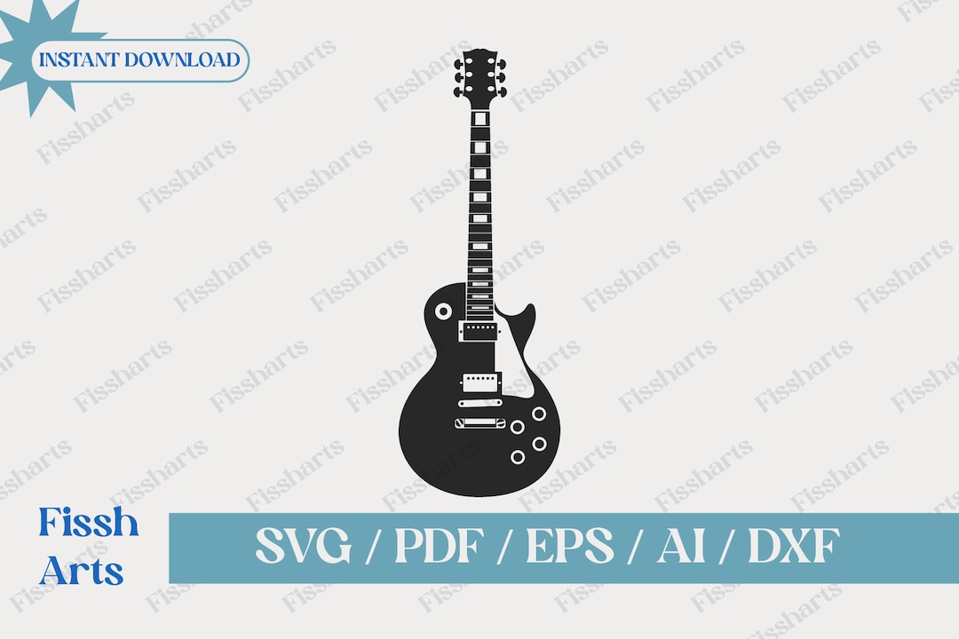 Guitar Shape Vector Cut File Guitar Shape Logo Guitar Shape Icon Guitar ...