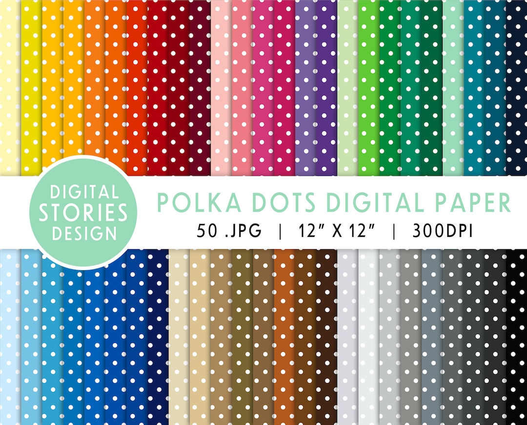 Polka Dots Digital Paper Scrapbook Papers Seamless Paper - Etsy
