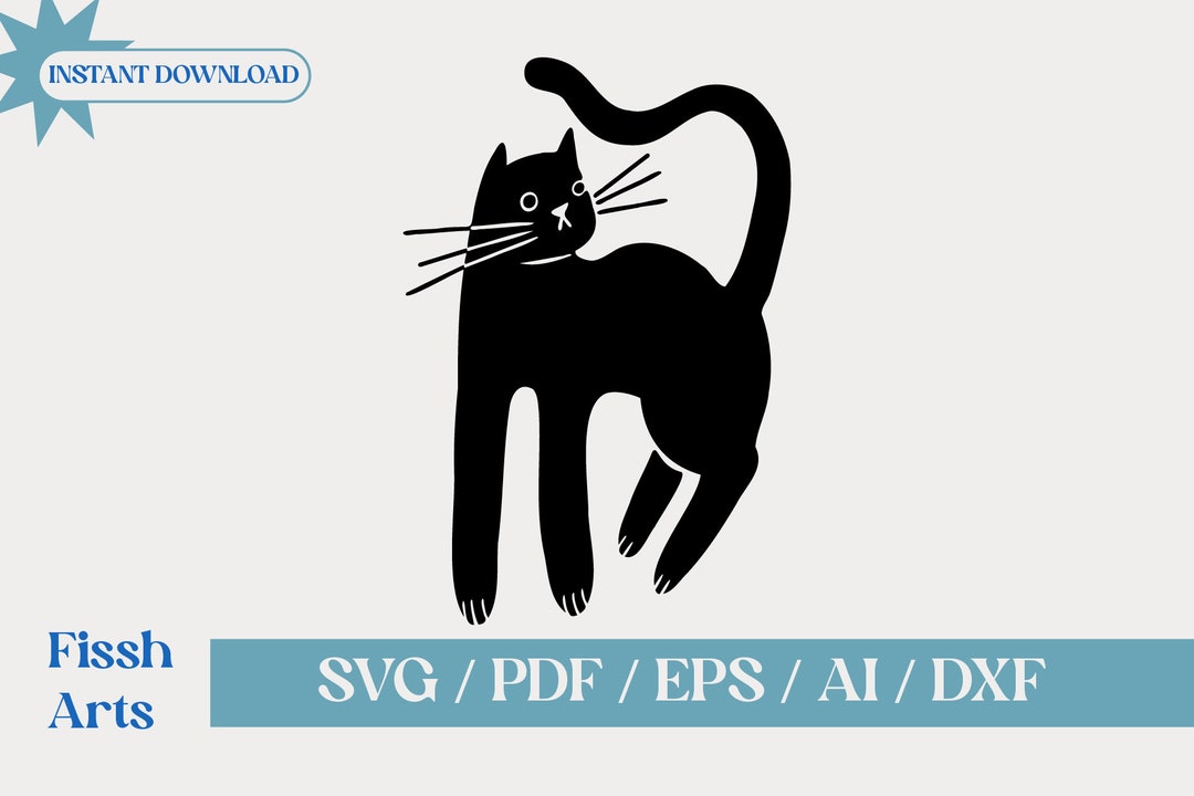 Cat Shape Vector Cut File Cat Shape Logo Cat Shape Icon - Etsy