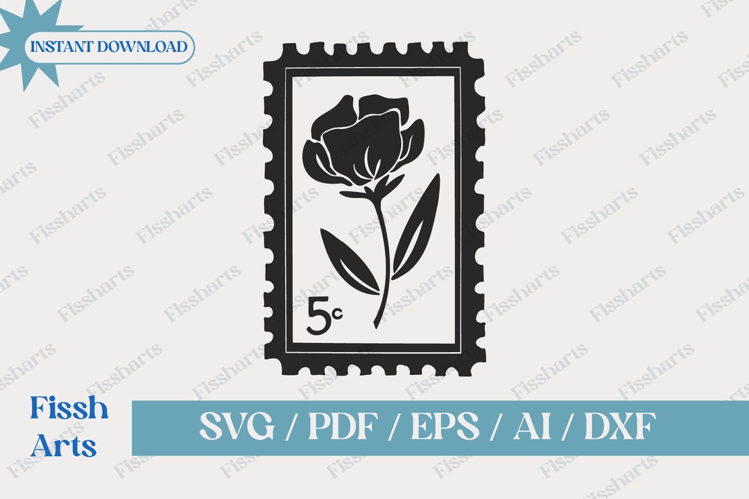 Postmark Shape Vector Cut File | Postmark Shape Logo | Postmark Shape ...