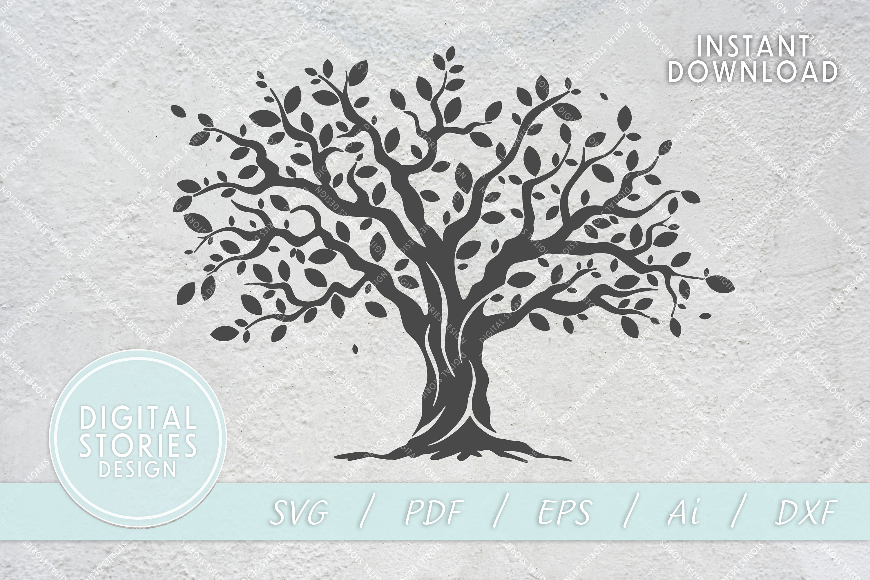 Olive Tree Vector SVG Cut File Pattern Panel Tree of Life - Etsy