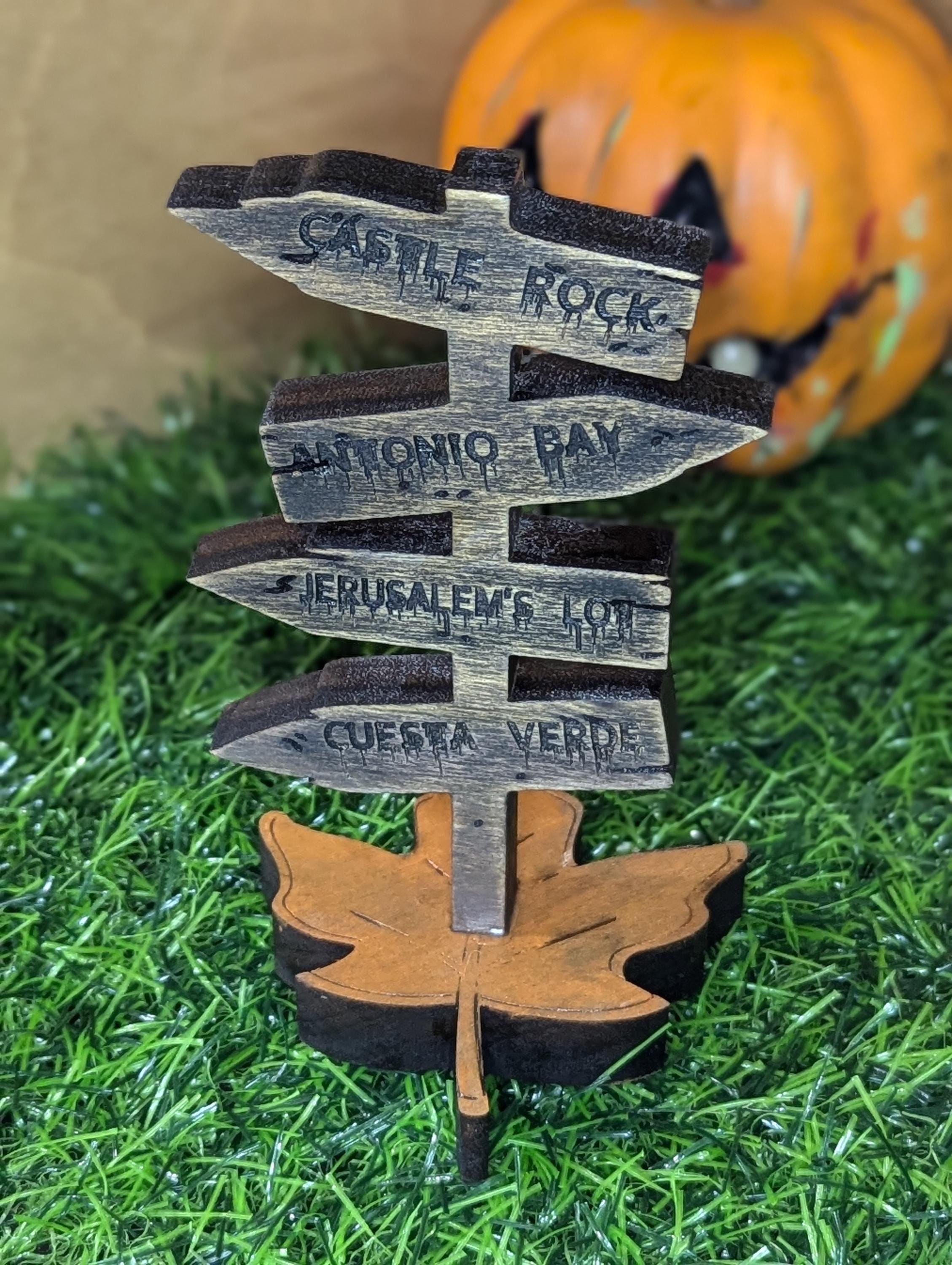 Horror Town Sign Post - Etsy
