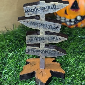 Horror Town Sign Post - Etsy