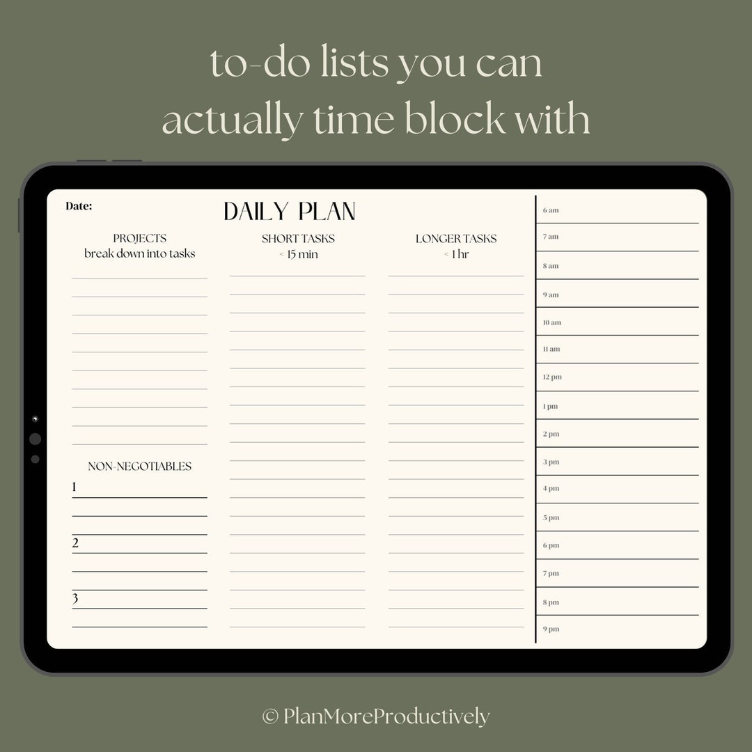 The Productivity Method Plan | Monthly, Weekly, Daily Goal Setting ...