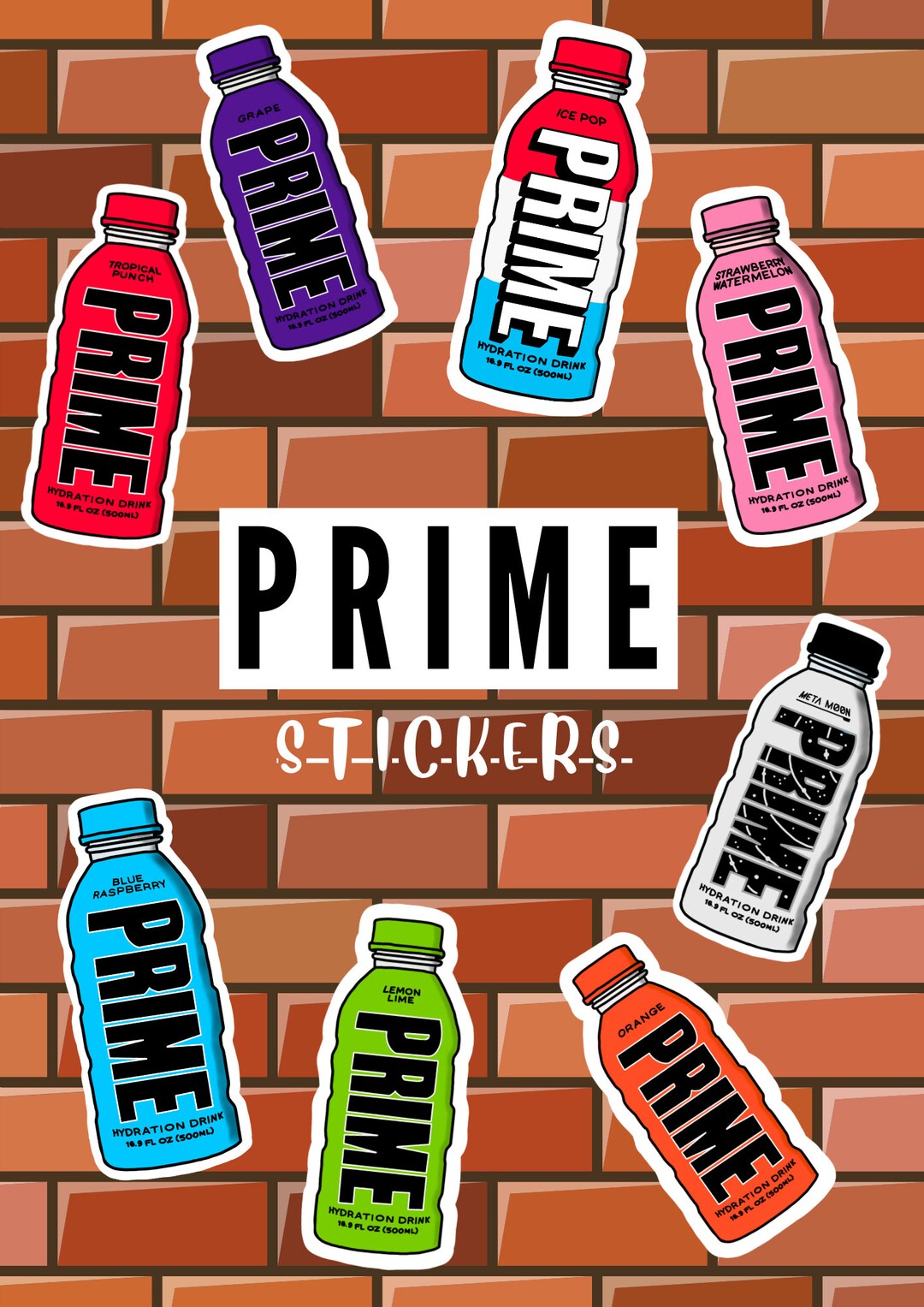 PRIME Stickers, PRIME Hydration, KSI, Logan Paul, Prime Drink, Meta ...